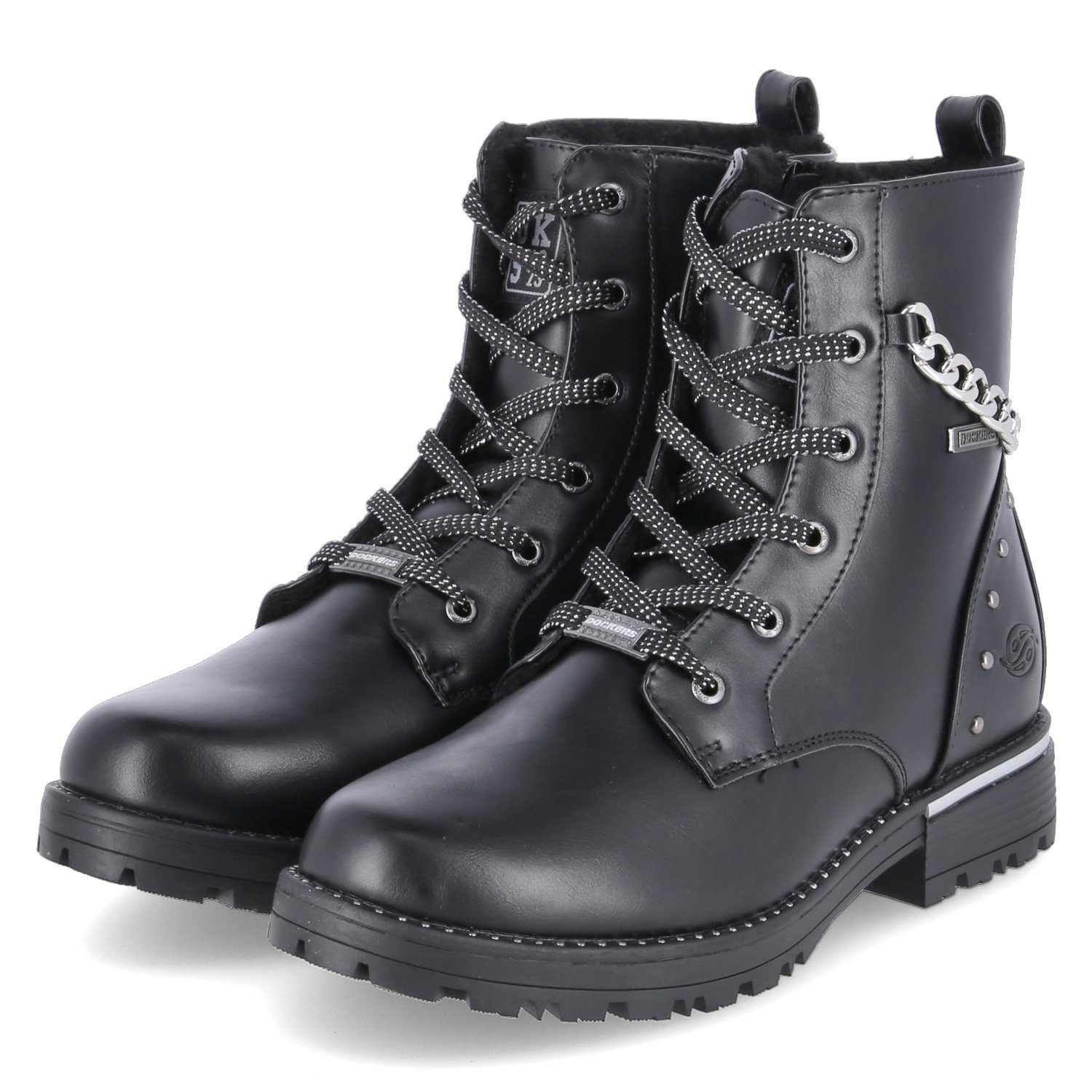 Dockers by Gerli Combat Boots Stiefelette, pflegeleichtes Kunstleder