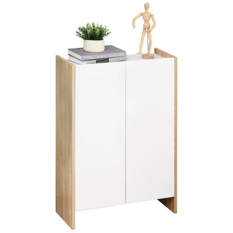 Homcom Badkommode Badezimmerschrank Mit 2 Türen