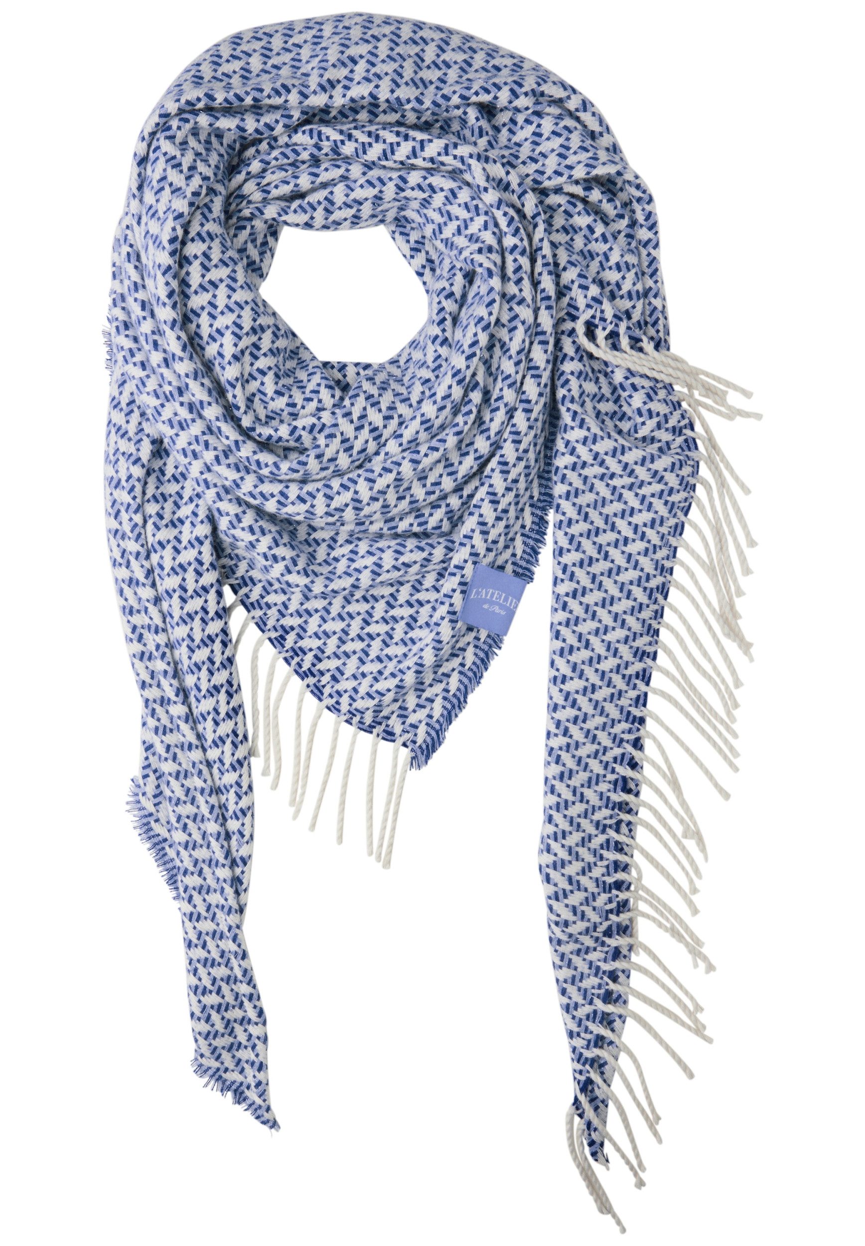 STREET ONE Halstuch Woven Shiny Triangle, frosted blue