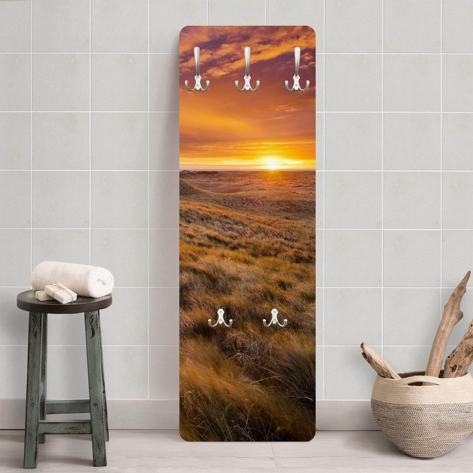 Bilderdepot24 Garderobenpaneel Orange Natur Strand Meer Himmel Sterne