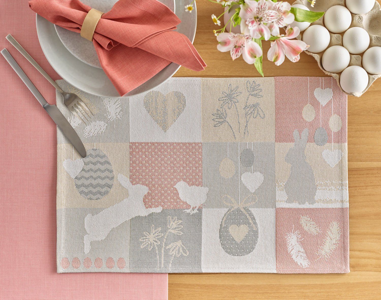 sander table + home Platzset 2 Tischsets Gobelin HAPPY EASTER