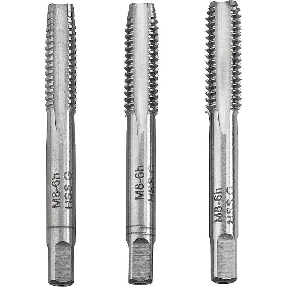 kwb Gewindebohrer kwb 443308 Gewindeschneidsatz 3teilig M8 1.25 DIN 352 HSS 3 St.