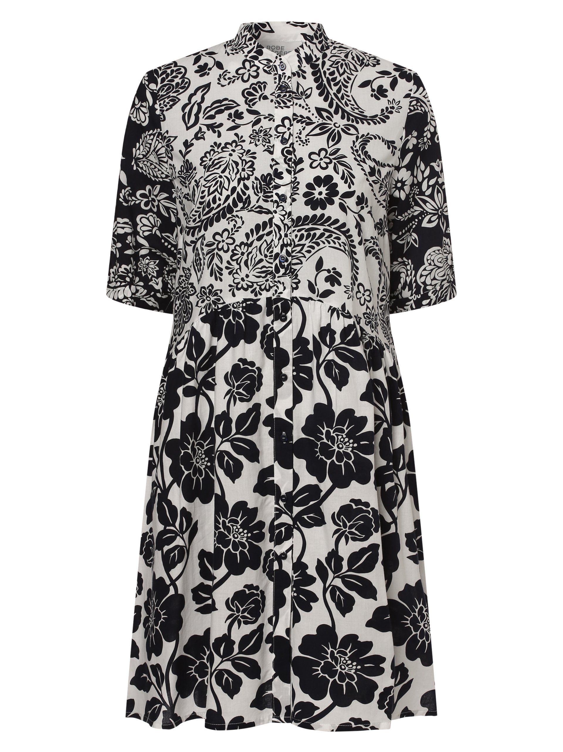 Robe Légère A-Linien-Kleid, Halbarm mit Turn-ups