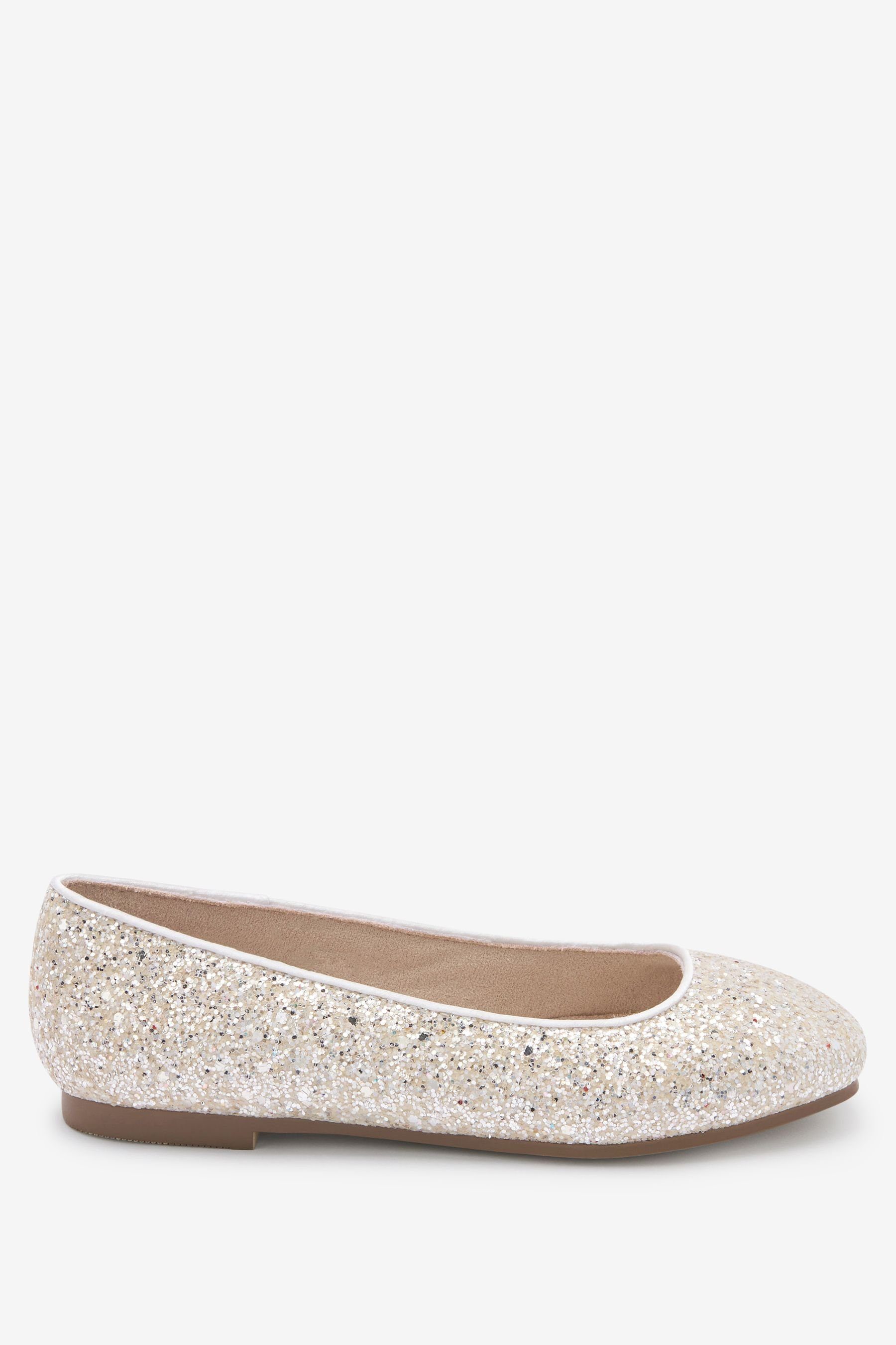Next Festliche Ballerinas Mit Glitzer Und Eckigem Zeh Ballerina 1 Tlg