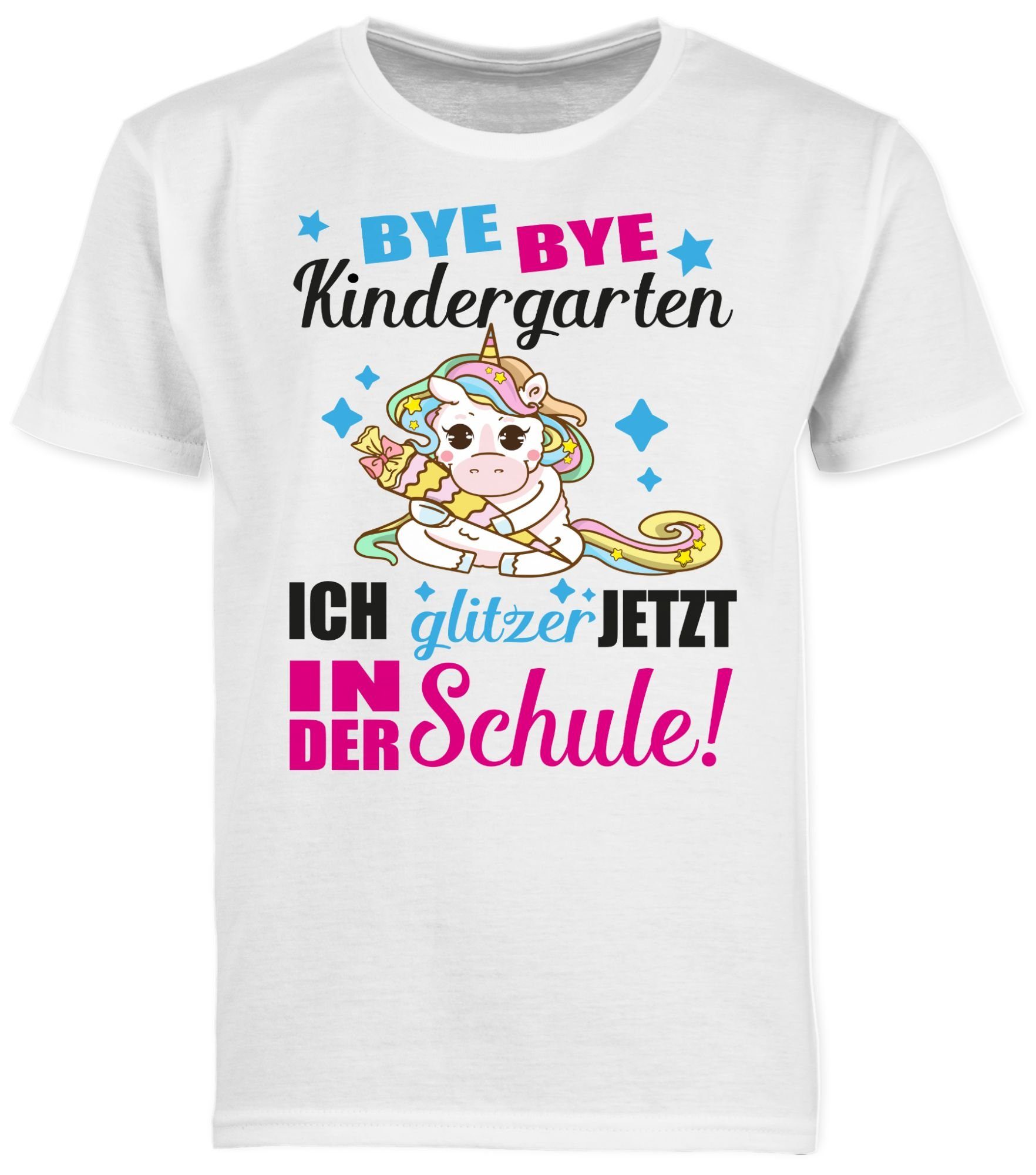 Shirtracer T-Shirt »Ich glitzer jetzt in der Schule Einhorn mit Schultüte - fuchsia ...