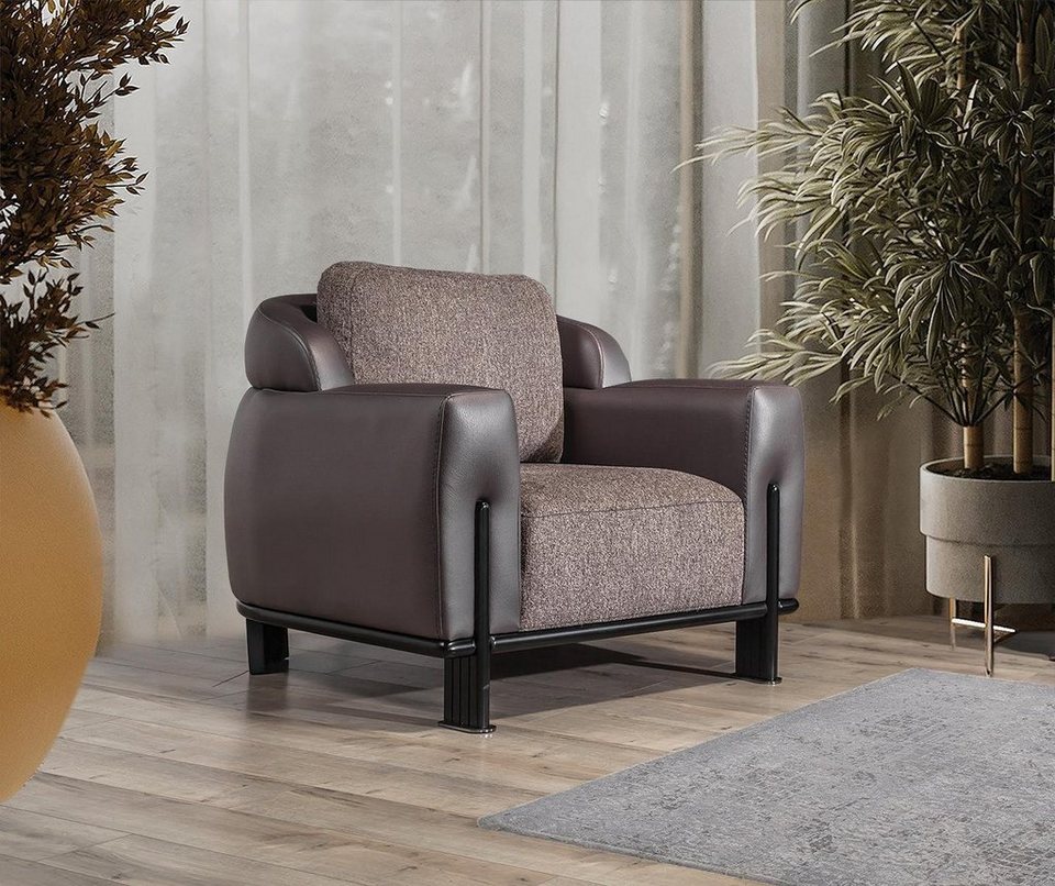 Jvmoebel Sessel Modern Sessel Design Wohnzimmer Möbel Blau Farbe Luxus
