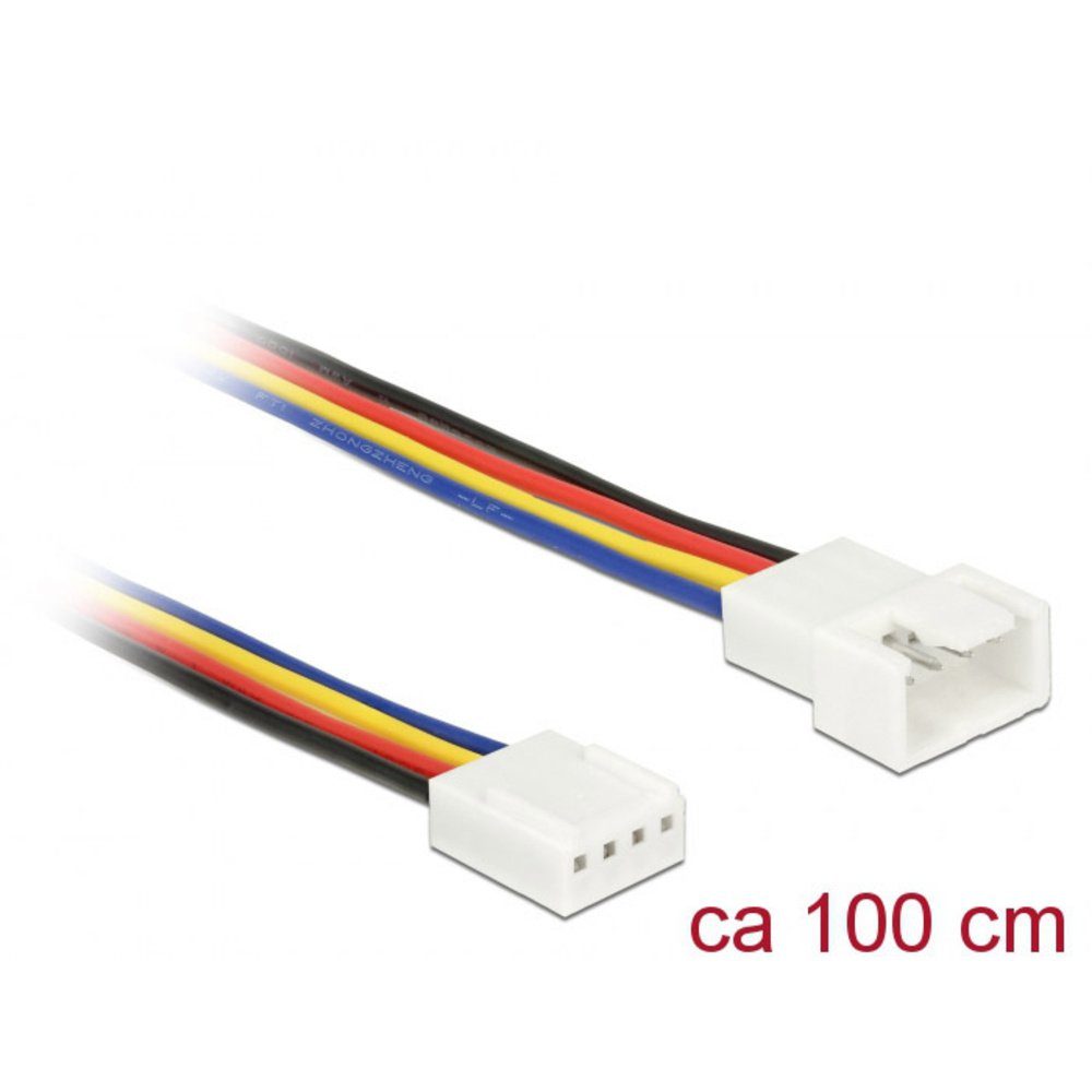 Delock 85364 Verlängerungskabel Pwm Lüfteranschluss 4 Pin 100 Cm
