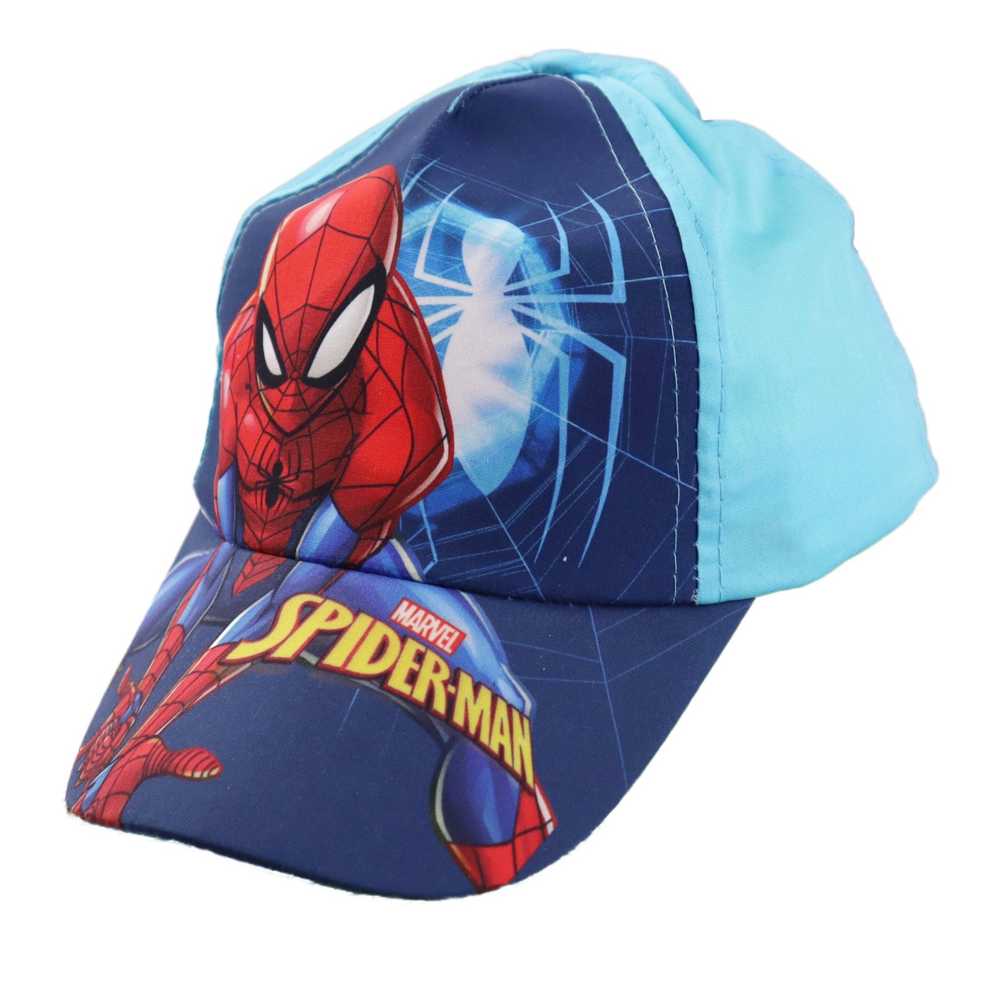 MARVEL Baseball Cap Spiderman Jungen Basecap Gr. 52 bis 56, Rot oder Blau