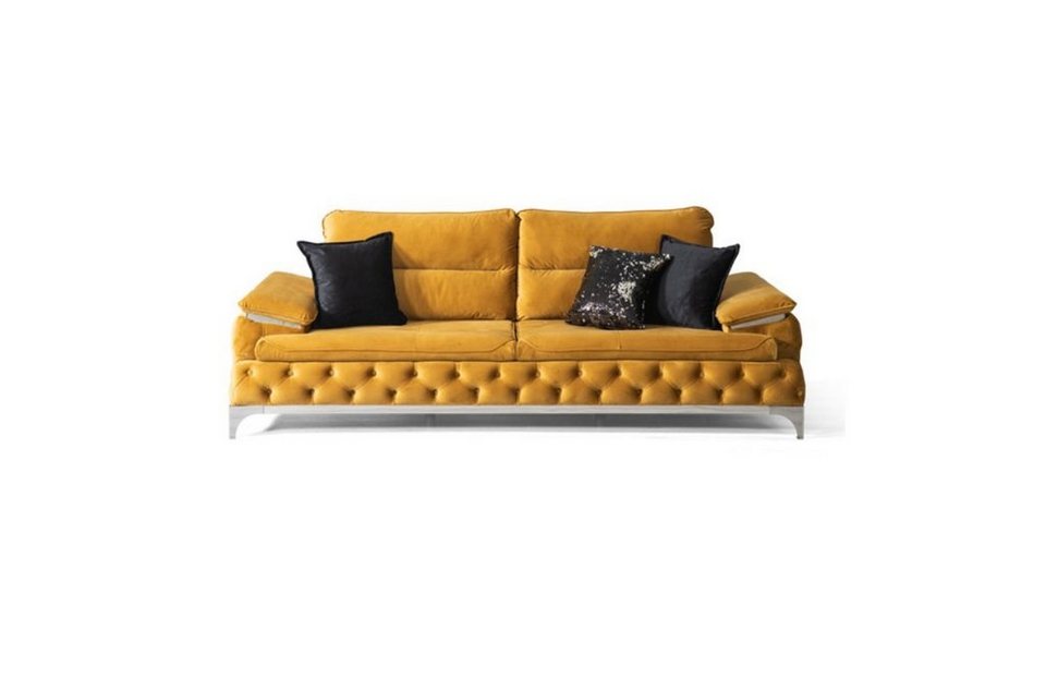 Jvmoebel Sofa Sofa 3 Sitzer Textil Sofas Couch Polster Luxus Möbel