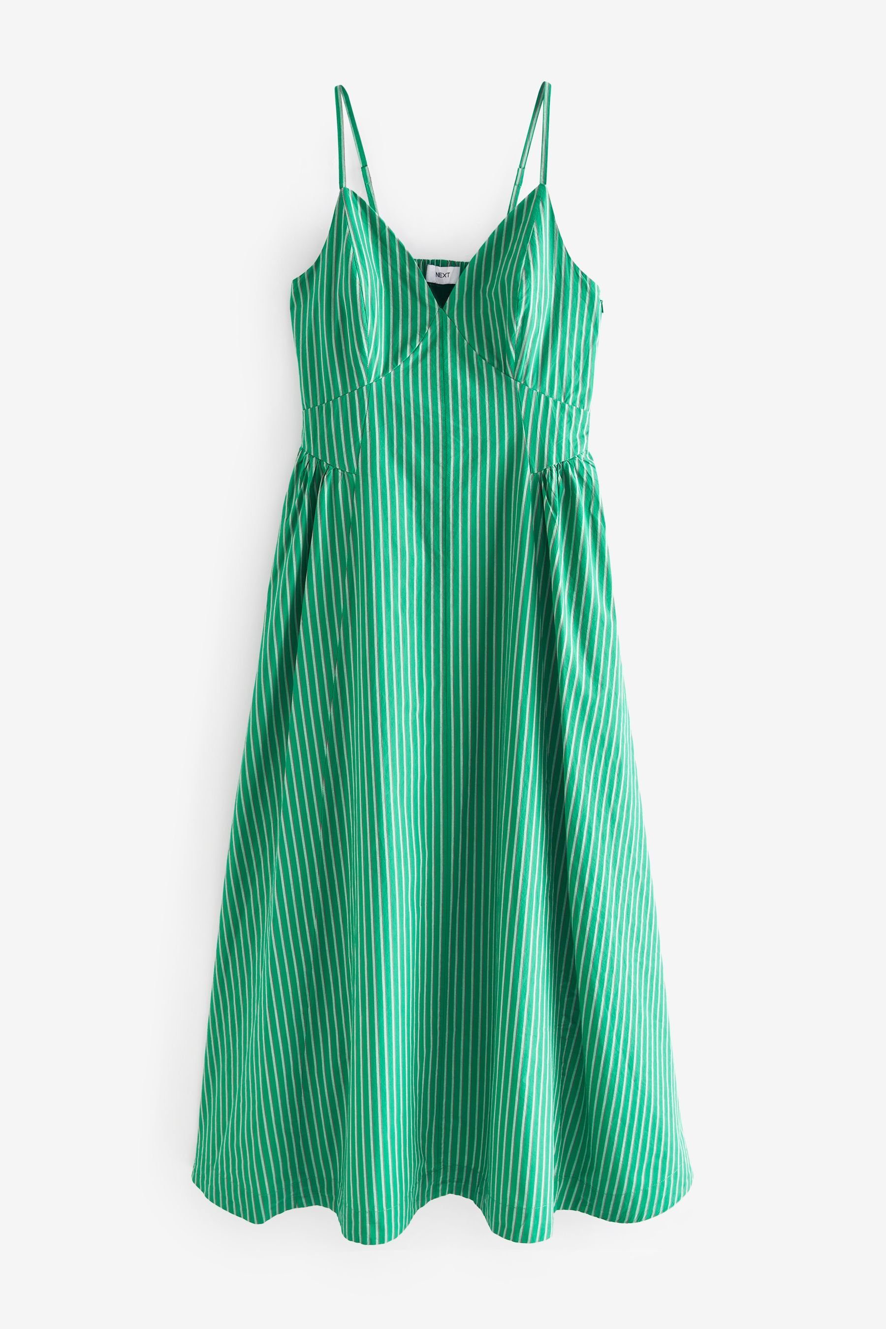 Next Midikleid Tailliertes Midi Trägerkleid Aus Baumwolle 1 Tlg