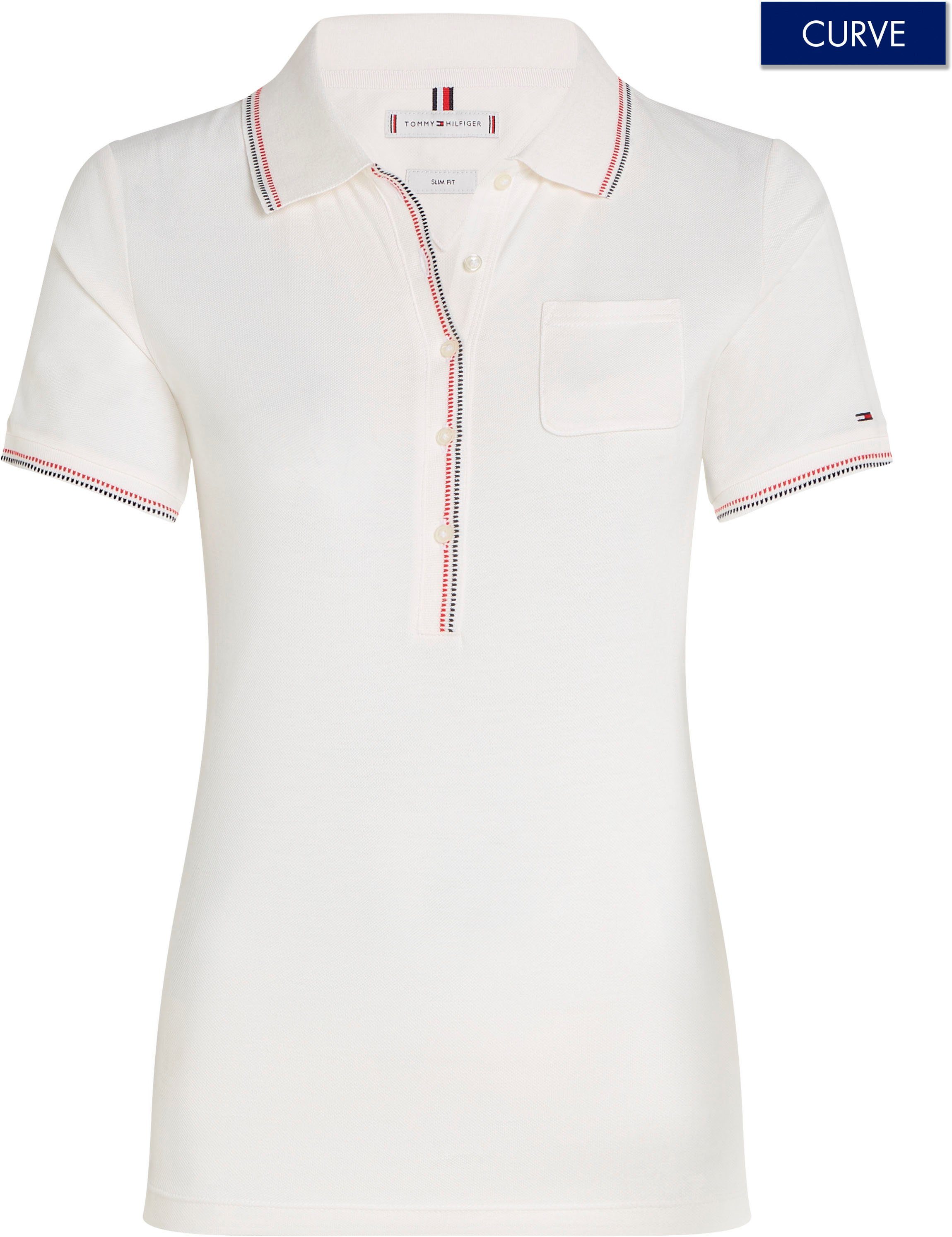 Tommy Hilfiger Curve Poloshirt Crv Slim Rwb Tipping Polo 12slv Große