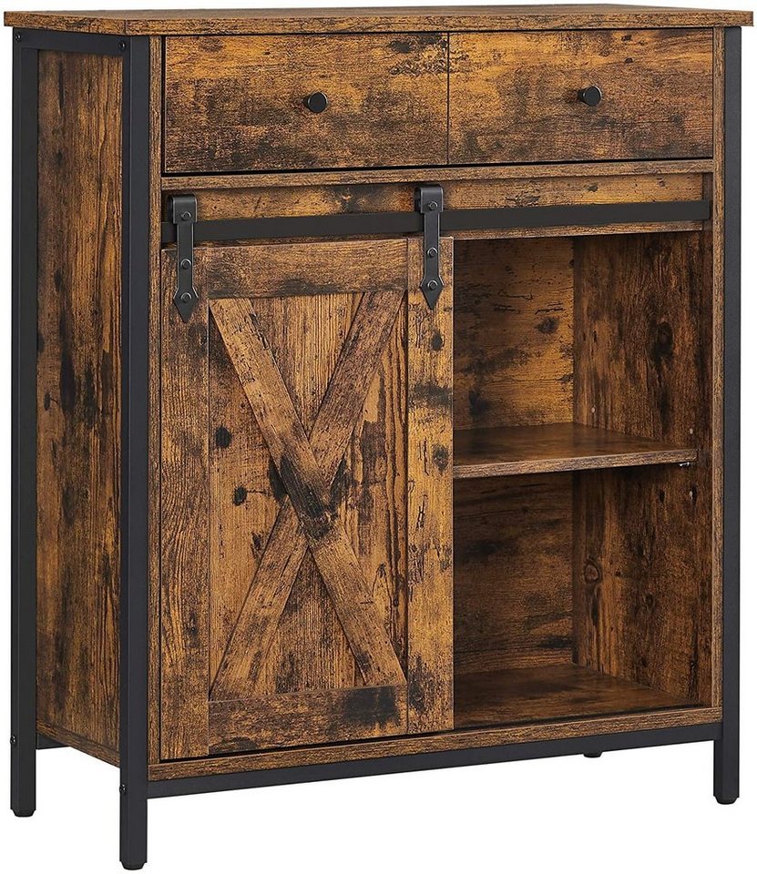 Vasagle Sideboard Lsc100b01 Beistellschrank Mit Schublade