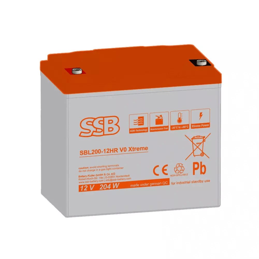 SSB Battery SSB Blei Akku SBL120-12i(sh) AGM M8 Schraubanschluss 12V 120Ah Bleiakkus, SSB ...