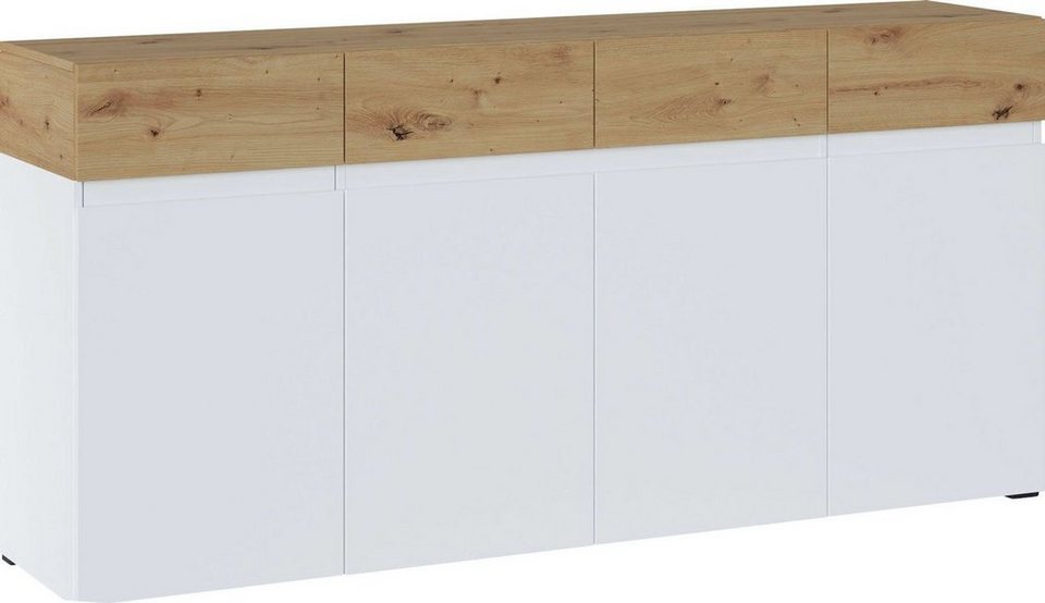 Feldmann Wohnen Sideboard Rimini Rimini 1 St Kommode 180cm Weiß