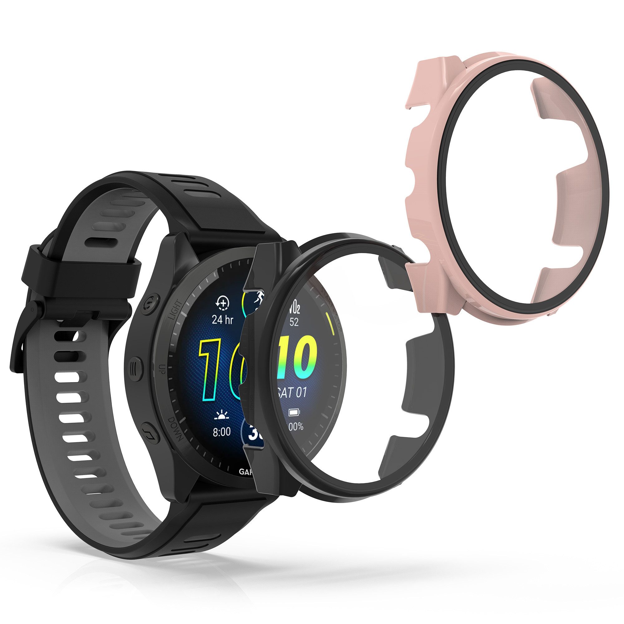 Kwmobile Smartwatch Hülle 2x Hülle Für Garmin Forerunner 965 Fullbody