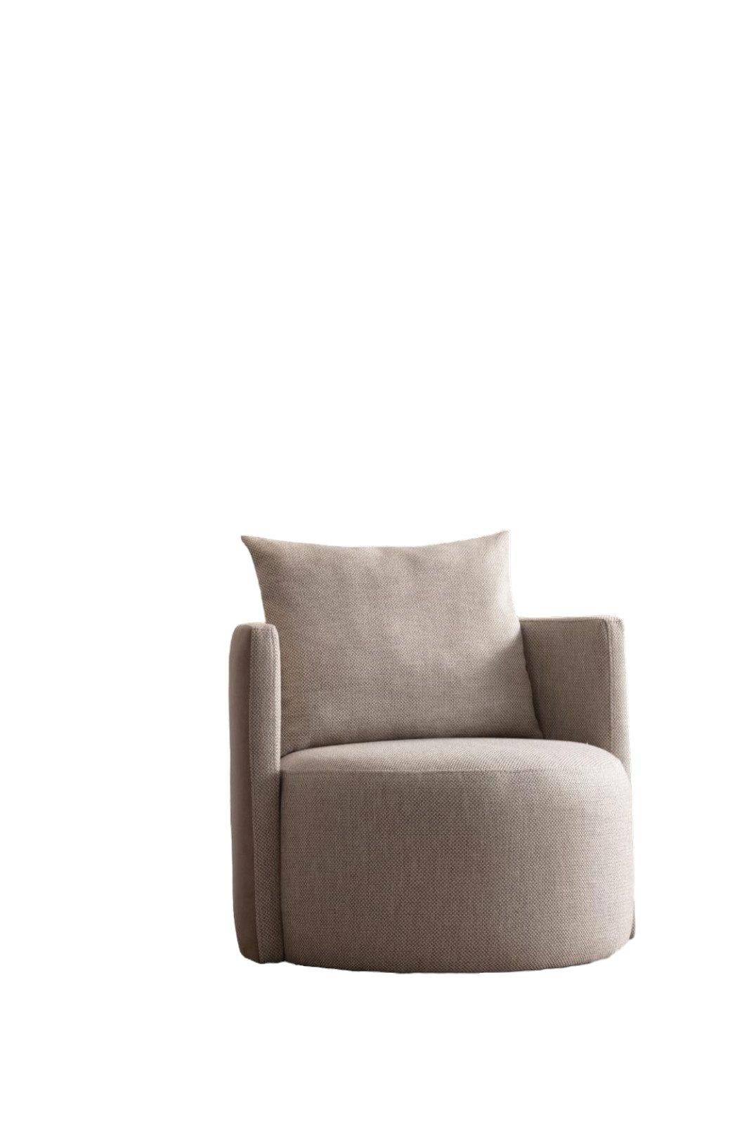 Jvmoebel Sessel Modern Sessel Holz Beige Farbe Design Wohnzimmer Möbel