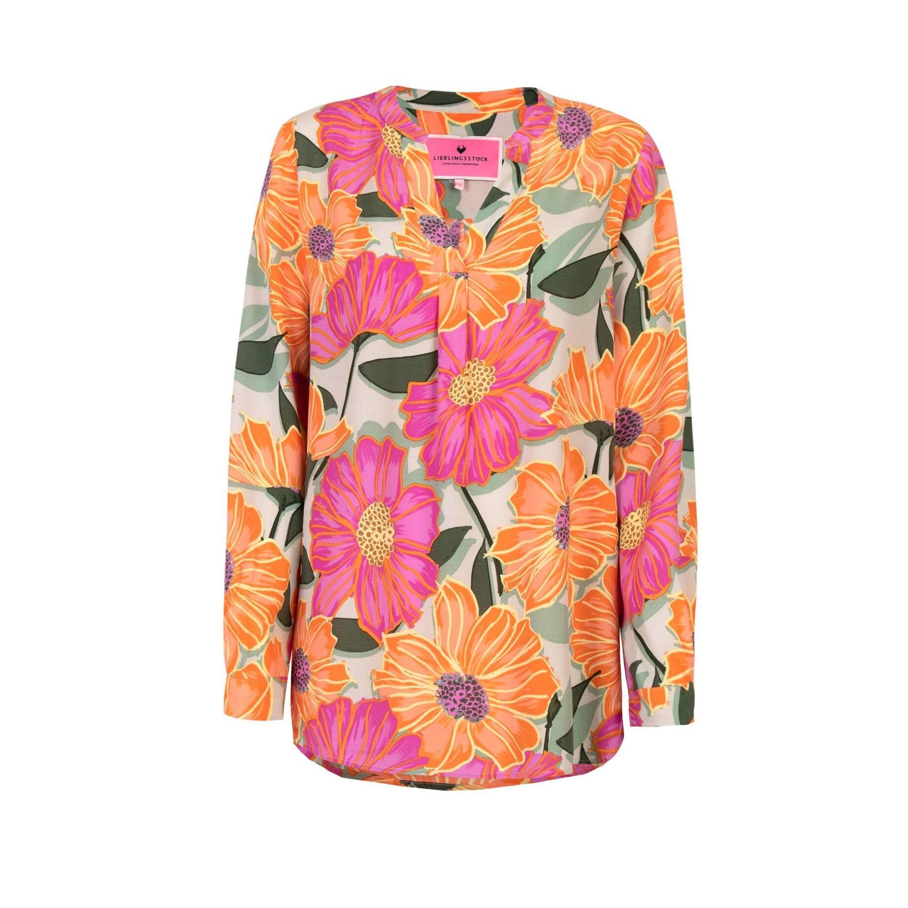 Lieblingsstück Klassische Bluse Damen Bluse Raknal 1 Tlg Floraler Print