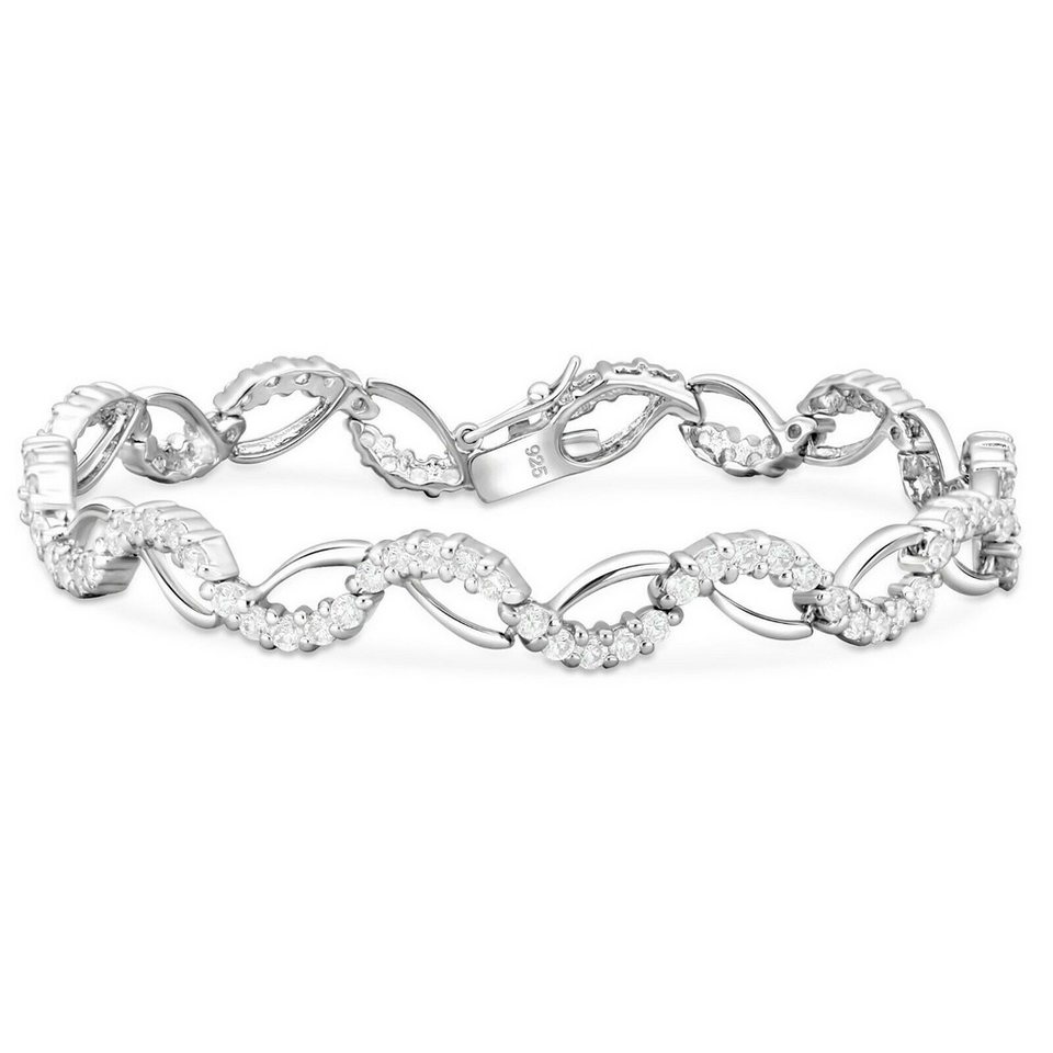 Tony Fein Silberarmband Tennisarmband Wellendesign 6mm 925er Silber ... Tony Fein Silberarmband Tennisarmband Wellendesign 6mm 925er Silber ...