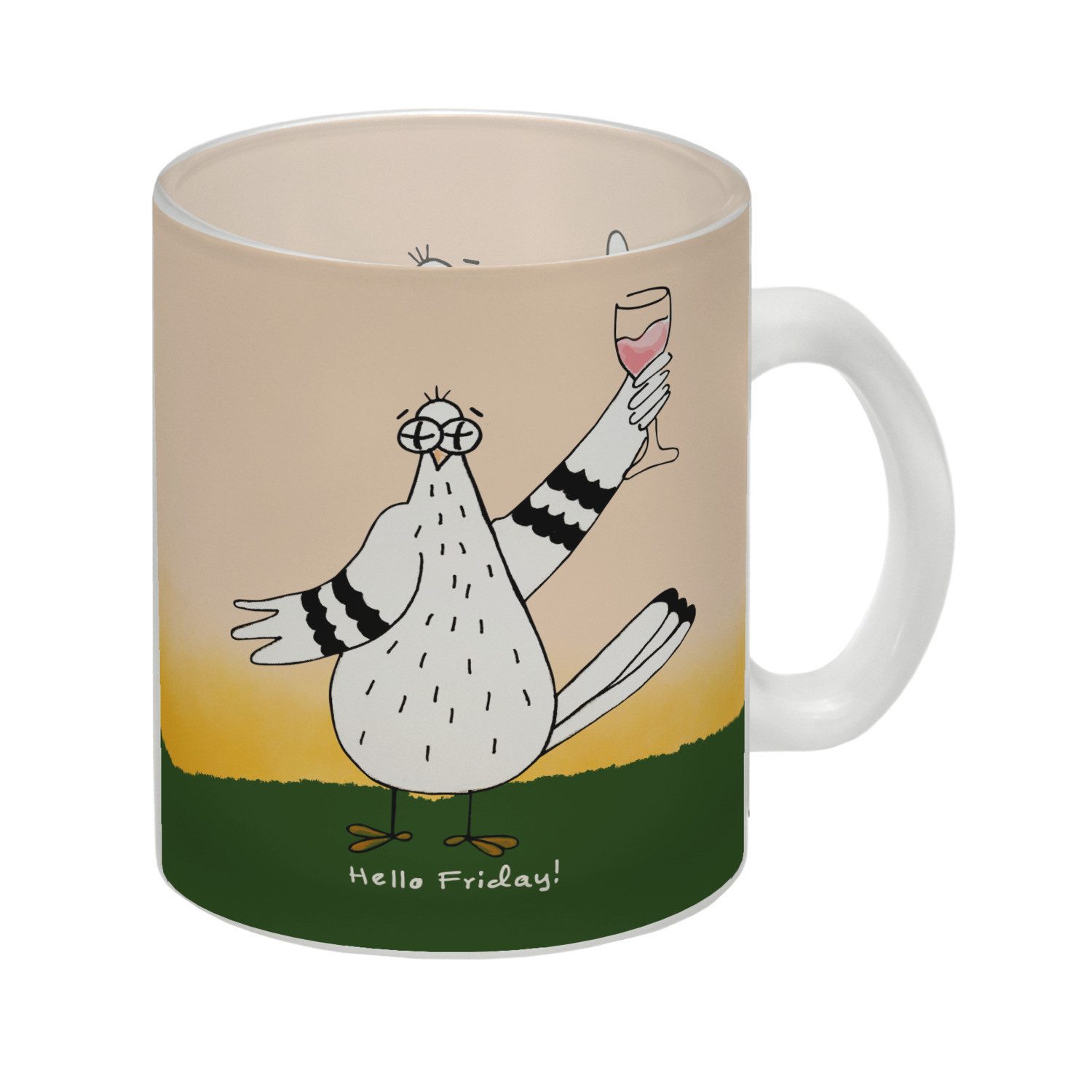 Speecheese Tasse Motivation Glas Tasse Mit Lustigen Tauben Und Spruch
