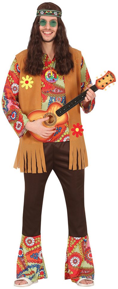 Fiestas Guirca Kostüm Hippie Flower Power Kostüm