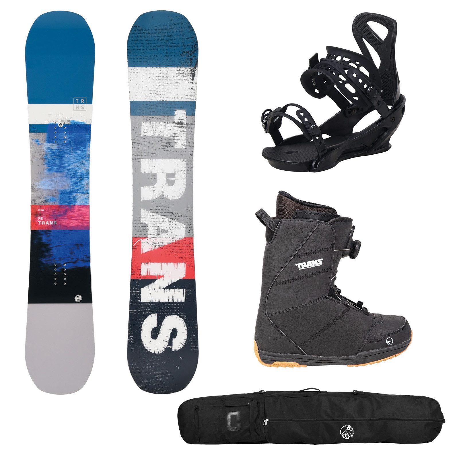 F2 Snowboard Trans Snowboard Set FE Blau 151cm + Bindung M + Boots Gr ...