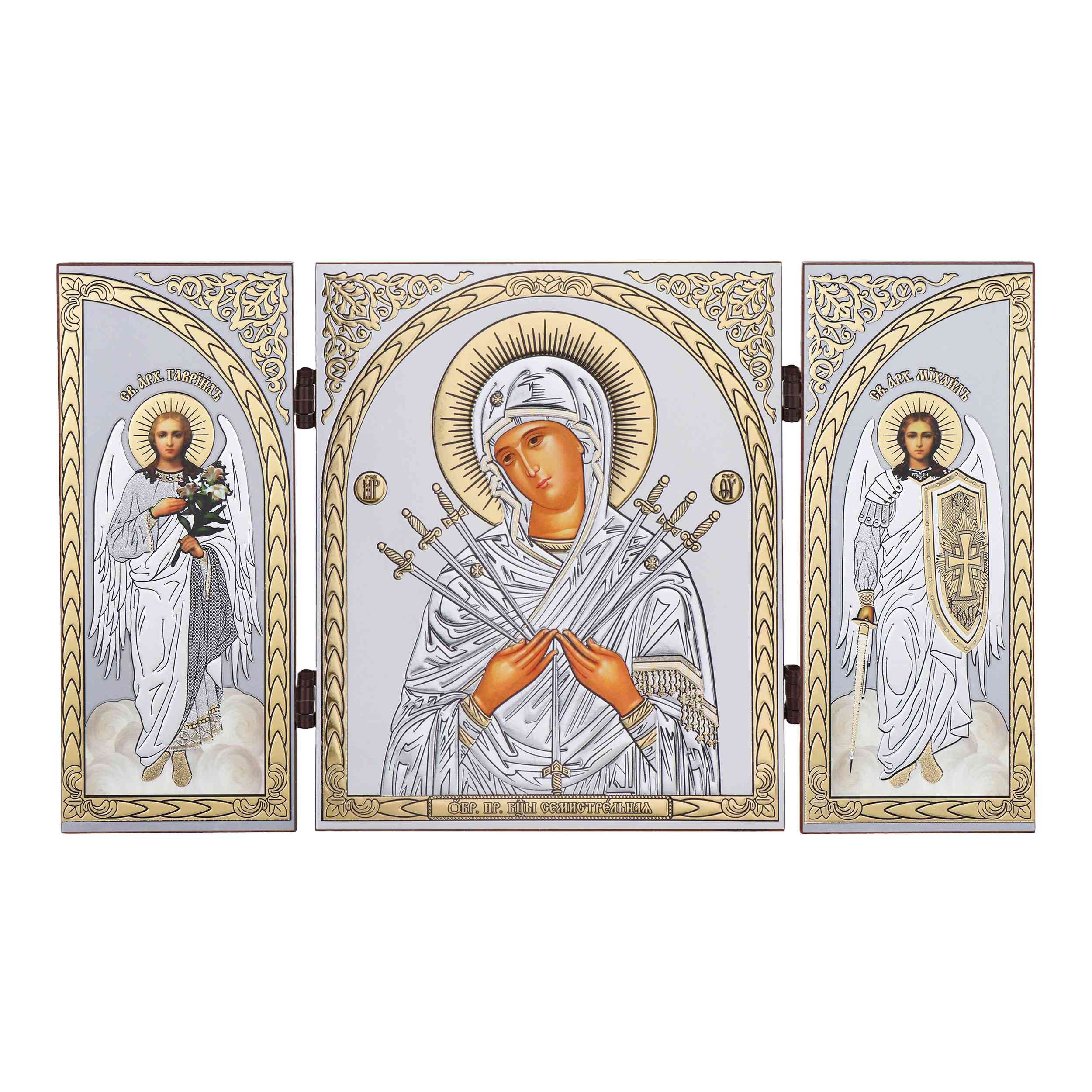 NKlaus Bild Gottesmutter der Sieben Pfeile Ikone Triptychon Christlich ...