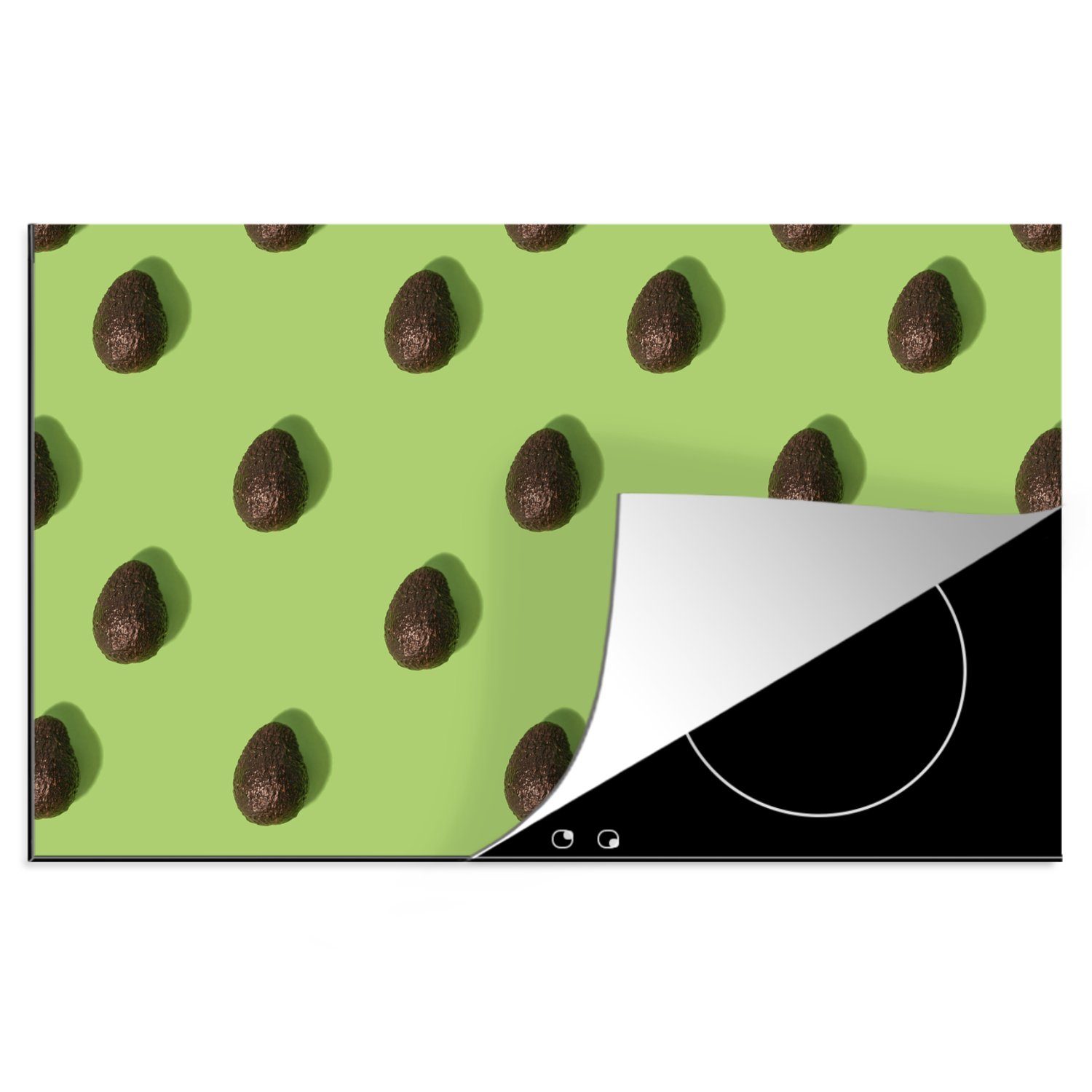 Muchowow Herdblende Abdeckplatte Avocado Kollektion Vinyl 1 Tlg