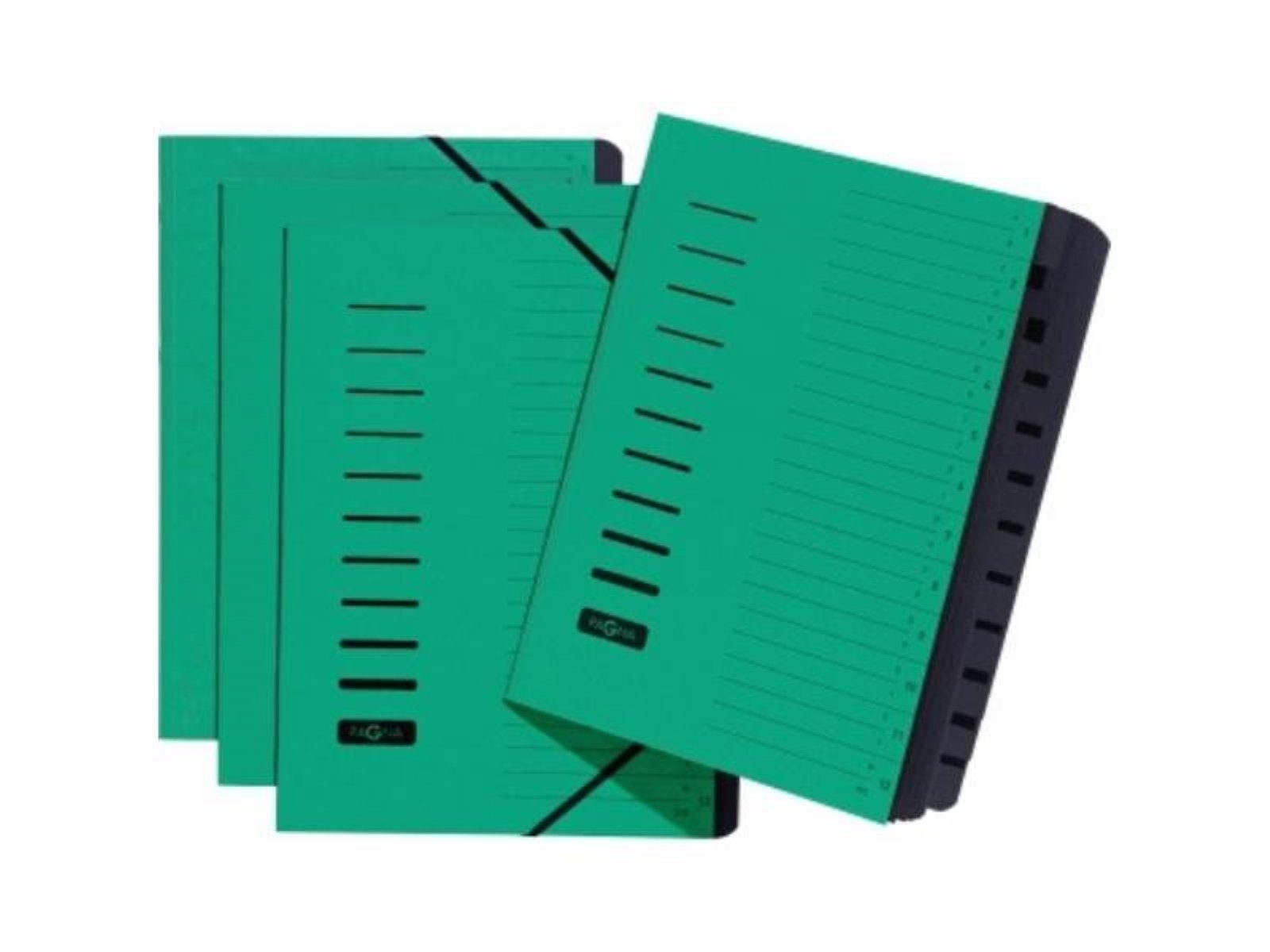 PAGNA Organisationsmappe Ordnungsmappe DIN A4 280g/m² Pressspankarton Farbe: grün Farbe des ...