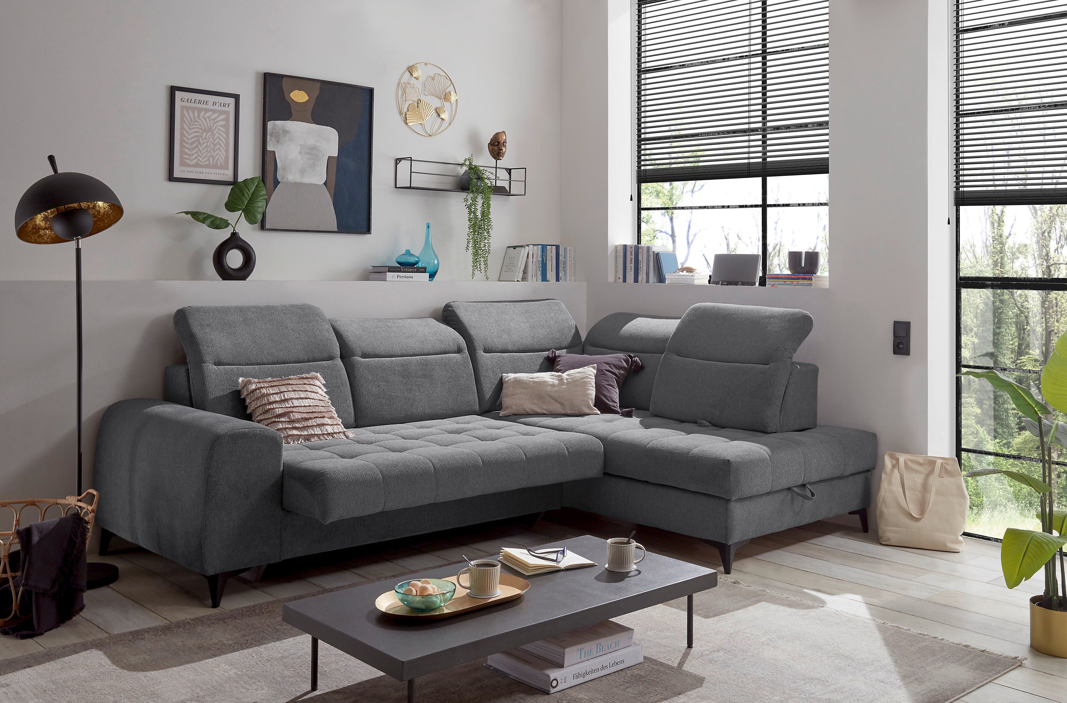 Ed Exciting Design Ecksofa Rockdale L Form Frei Im Raum Stellbar Mit