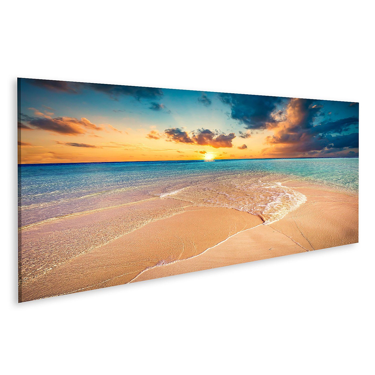 islandburner Leinwandbild Bild auf Leinwand Tropischer Strand mit weißem Sand und klarem türkise