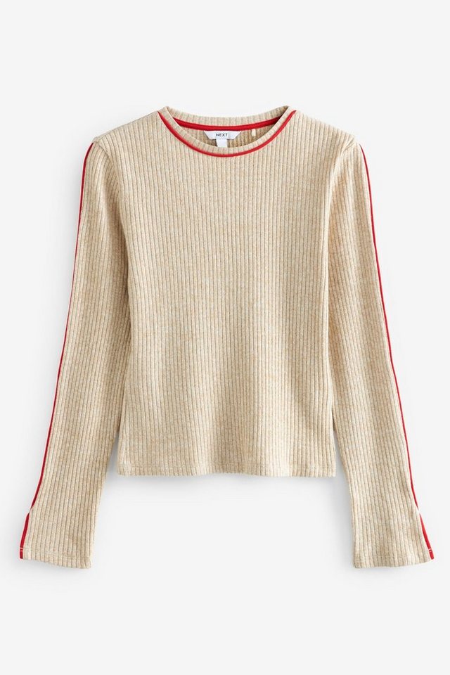 Next Sweatshirt Langärmeliger Rundhalspullover Mit Biesen 1 Tlg
