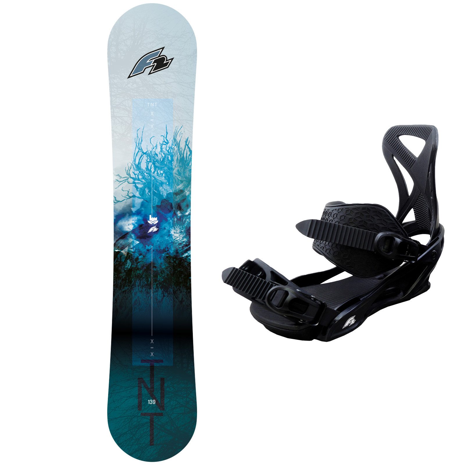 F2 Snowboard F2 Set Herren Snowboard TNT 147cm mit Bindung Sonic Pro M