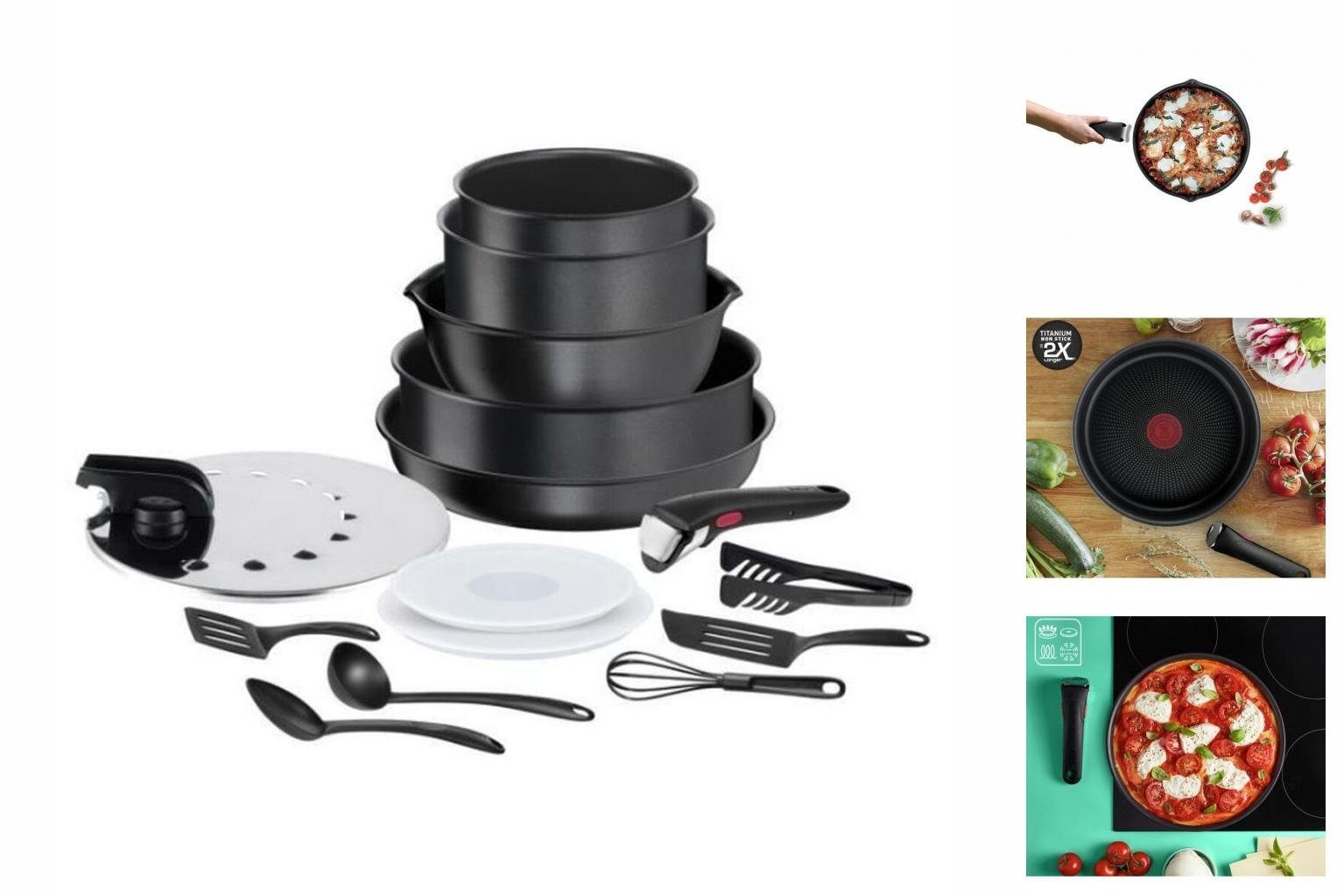 Tefal Topf-Set Tefal Topfset 15 Stücke Antihaft