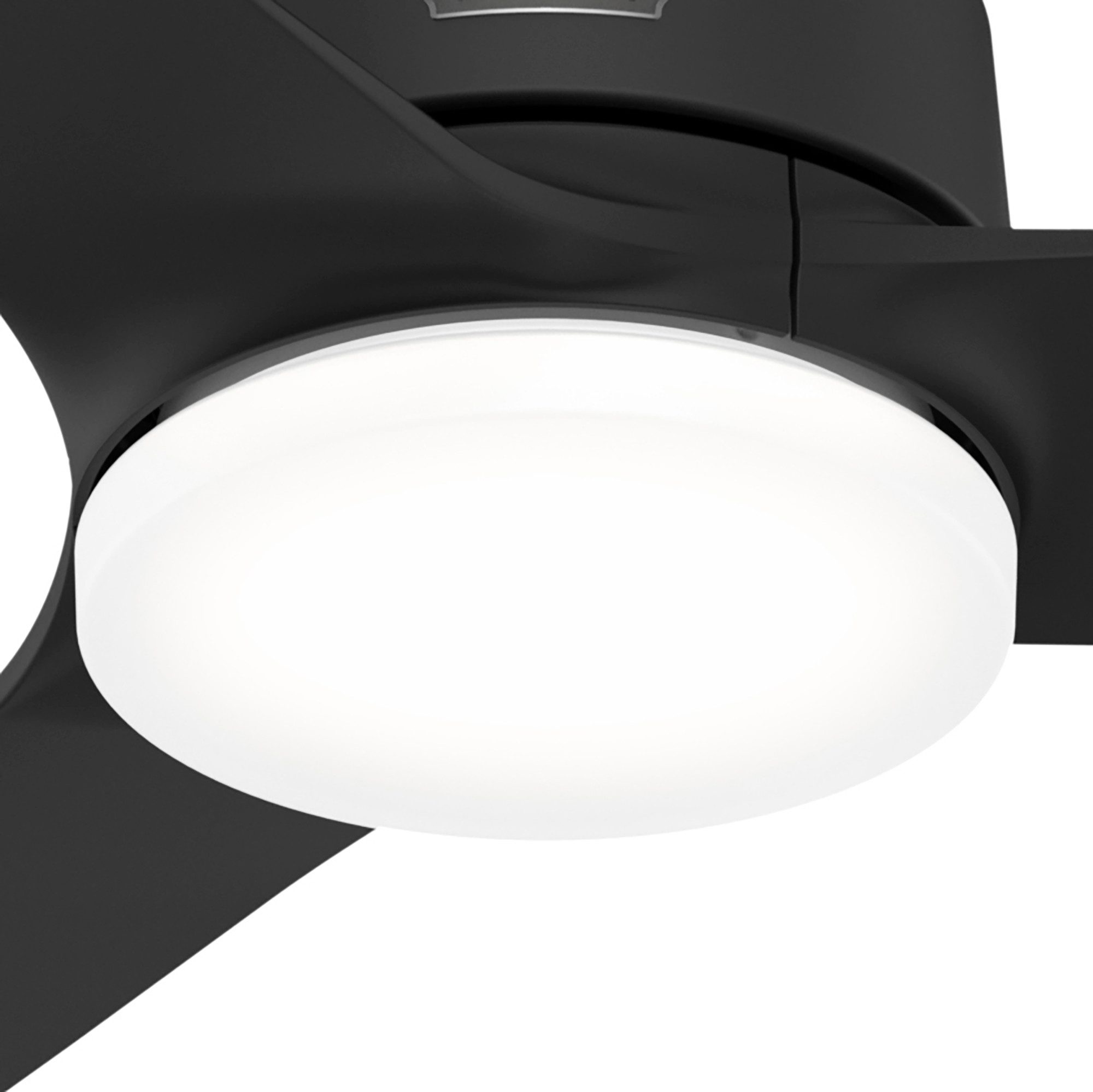 Hunter Deckenventilator Deckenventilator Galvin Schwarz mit LED ...