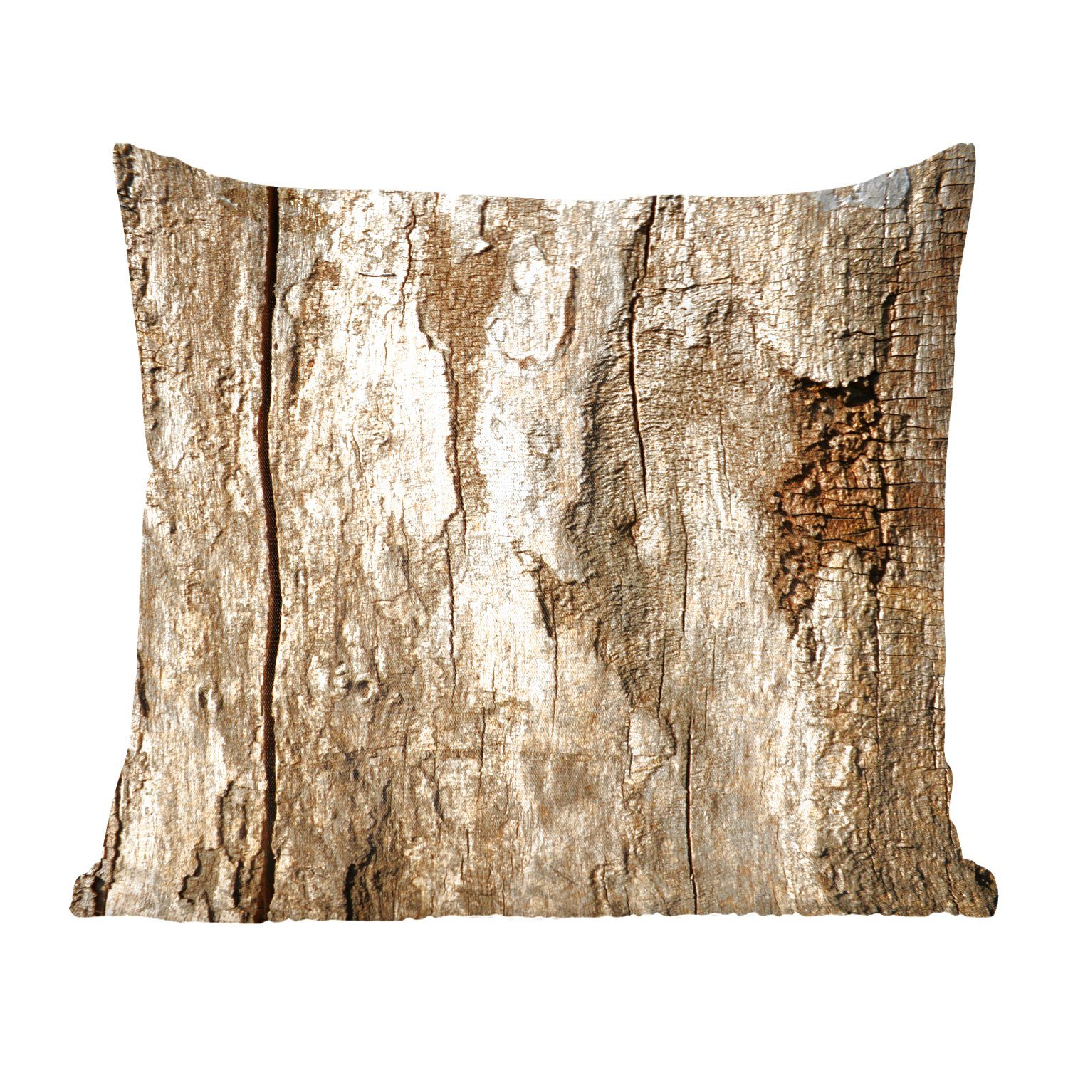 Muchowow Dekokissen Baumrinde Holz Design Vintage Zierkissen Mit
