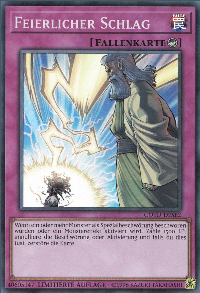 Recollectibles Sammelkarte Yugioh Karte Feierlicher Schlag Deutsch Yu