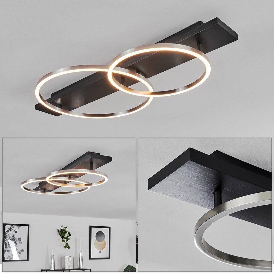 Hofstein Deckenleuchte Palermo Deckenlampe Metallholzkunststoff