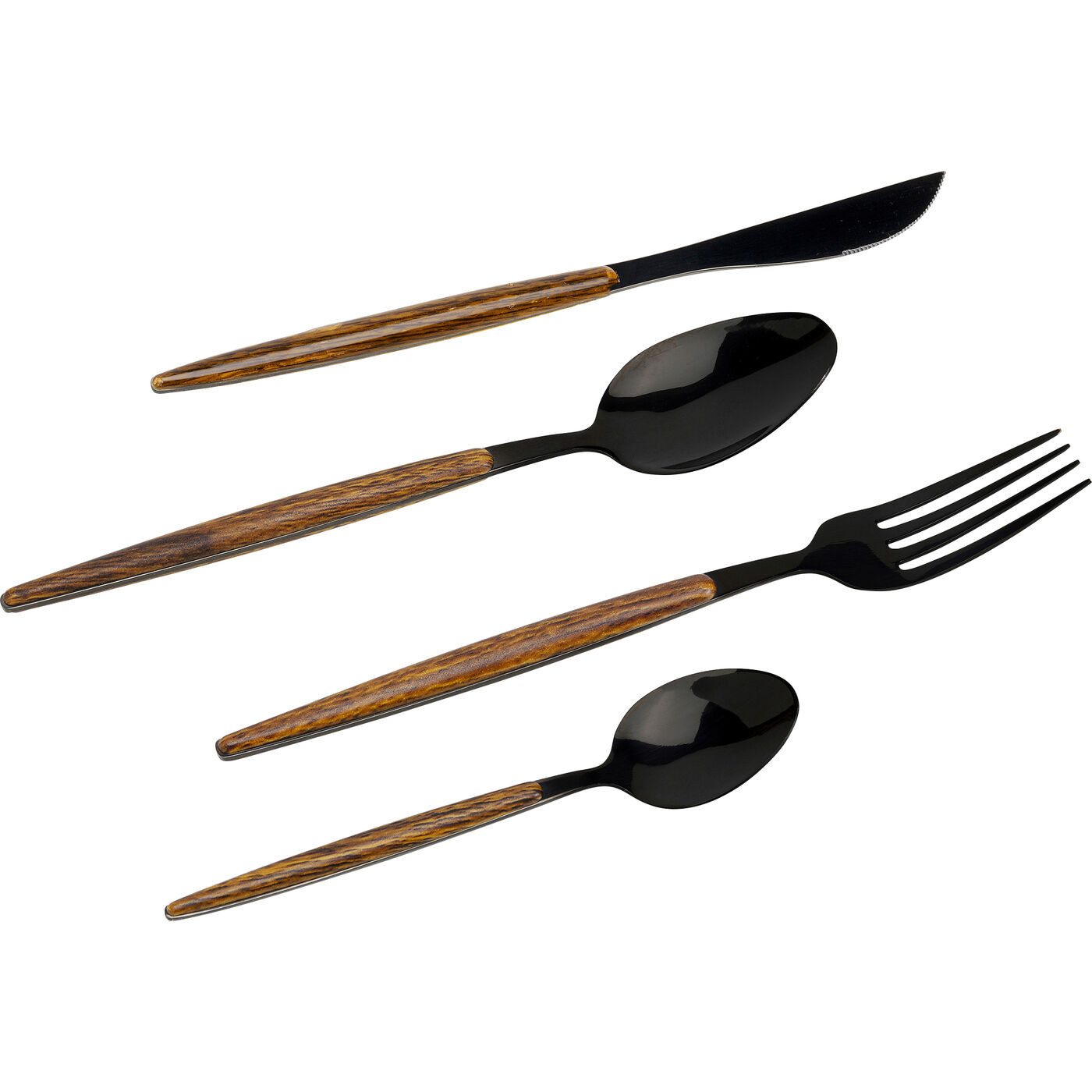 Kare Design Besteck-Set Paris, Schwarzes Besteck verleiht dem gedeckten ...