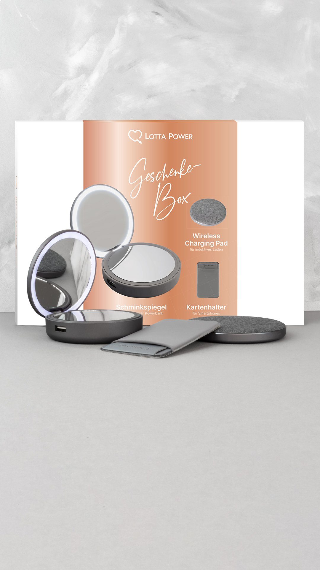 Lotta Power Geschenkbox Space Grey Powerbank