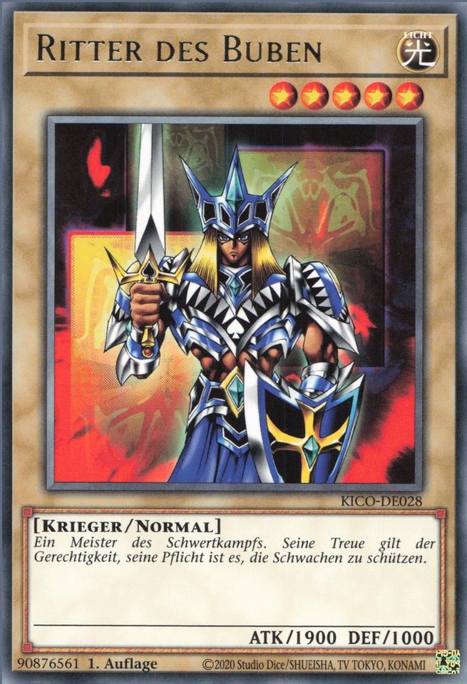 Recollectibles Sammelkarte Yugioh Karte Ritter Des Buben V 1 Deutsch