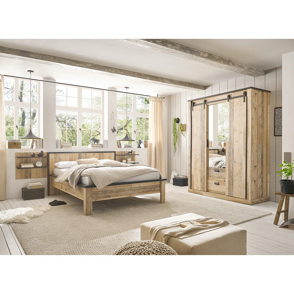 Lomadox Schlafzimmer Set Shelton 61 Spar Set 4 St Bett 140x200cm
