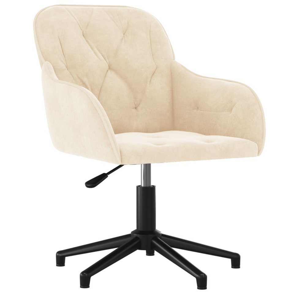 Vidaxl Bürostuhl Bürostuhl Drehbar Creme Samt Home Office Schreibtisch
