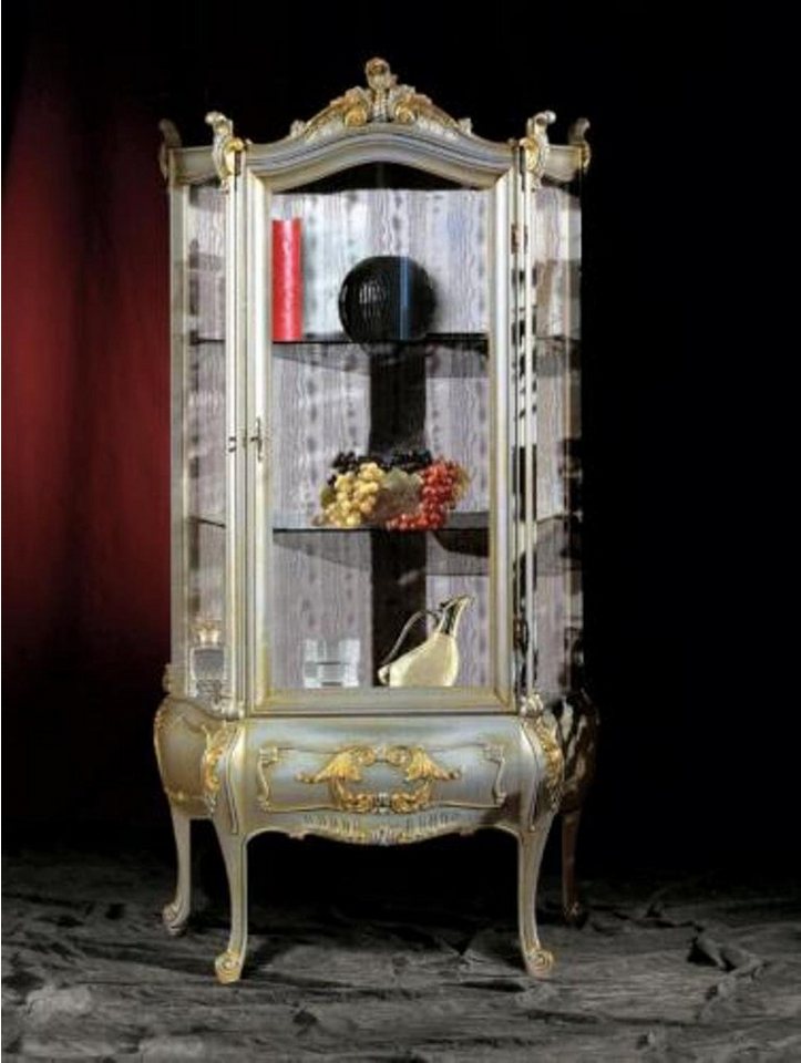 Jvmoebel Glasvitrine Klassische Barock Vitrine Mit Glastüren Luxuriöser
