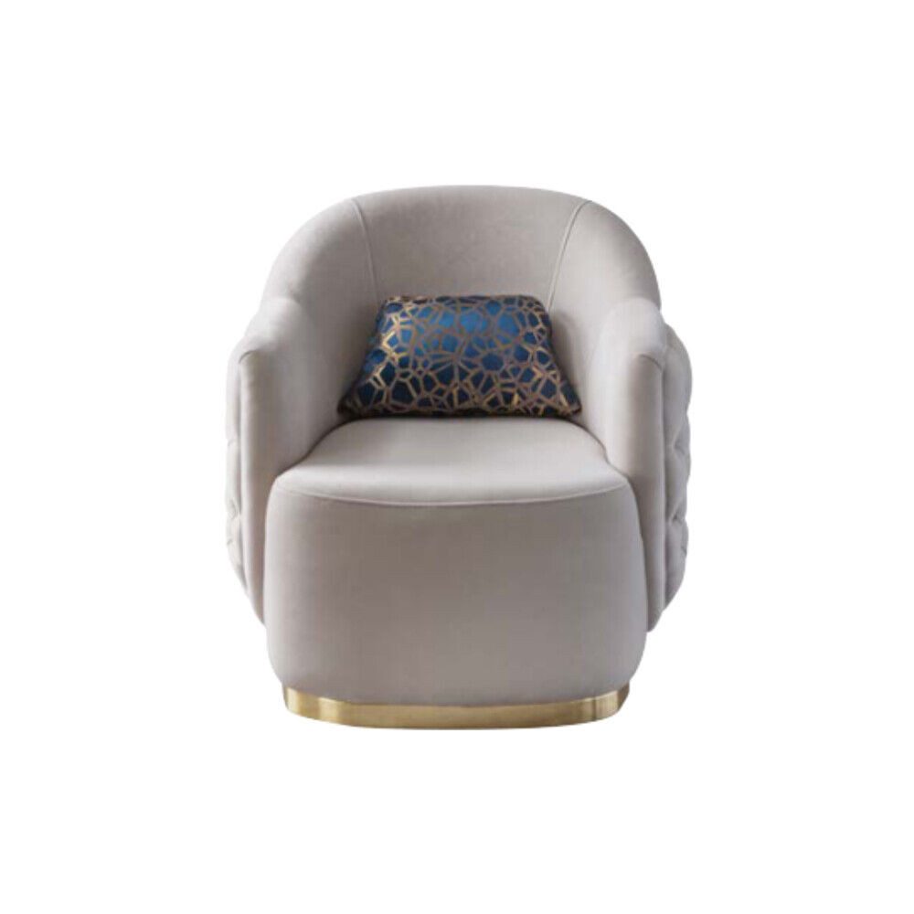 Jvmoebel Sessel Sessel 1 Sitzer Polster Sofas Design Luxus Textil Couch