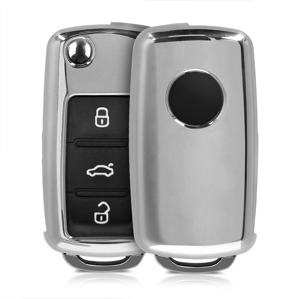 Kwmobile Schlüsseltasche Autoschlüssel Hülle Für Vw Skoda Seat Tpu