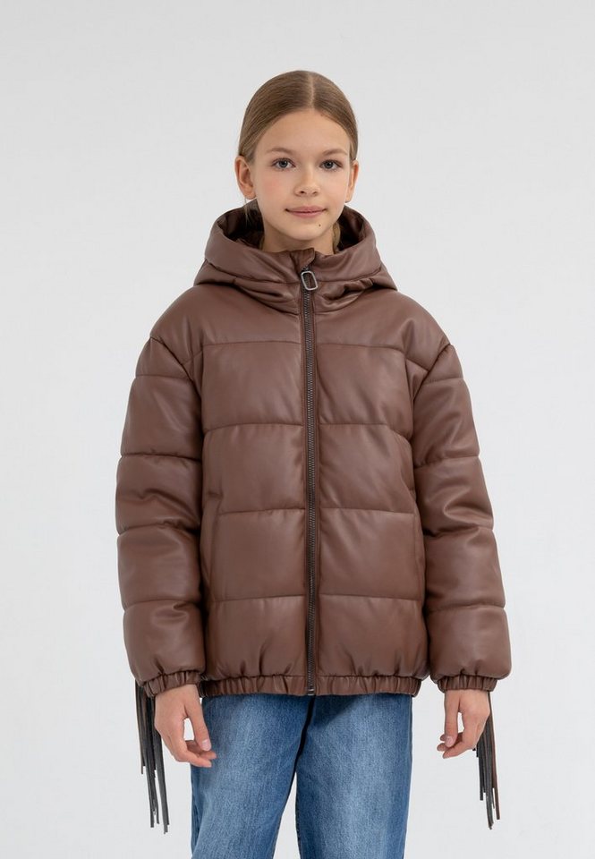 Gulliver Steppjacke Aus Kunstleder Mit Kapuze Ideal Kombinierbar Mit