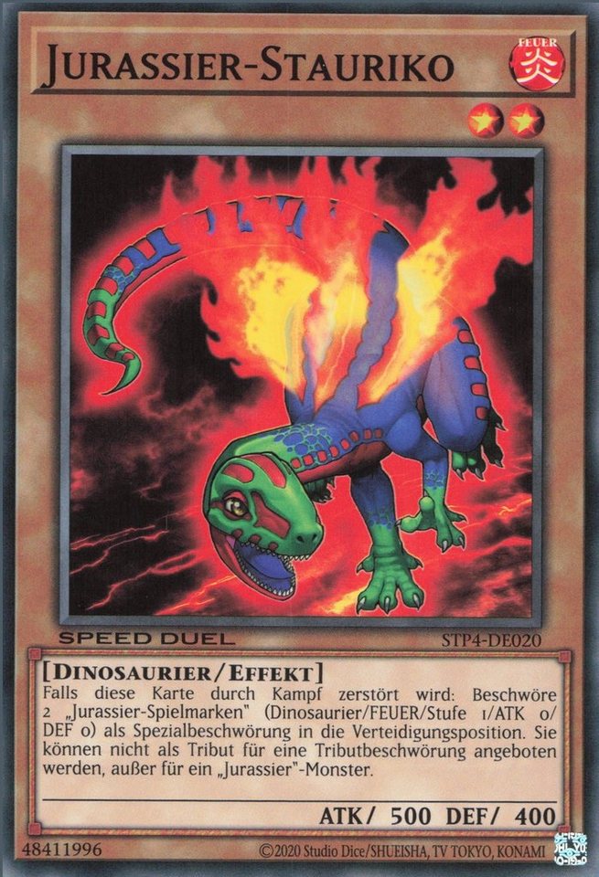 Recollectibles Sammelkarte Yugioh Karte Jurassier Stauriko Deutsch Yu
