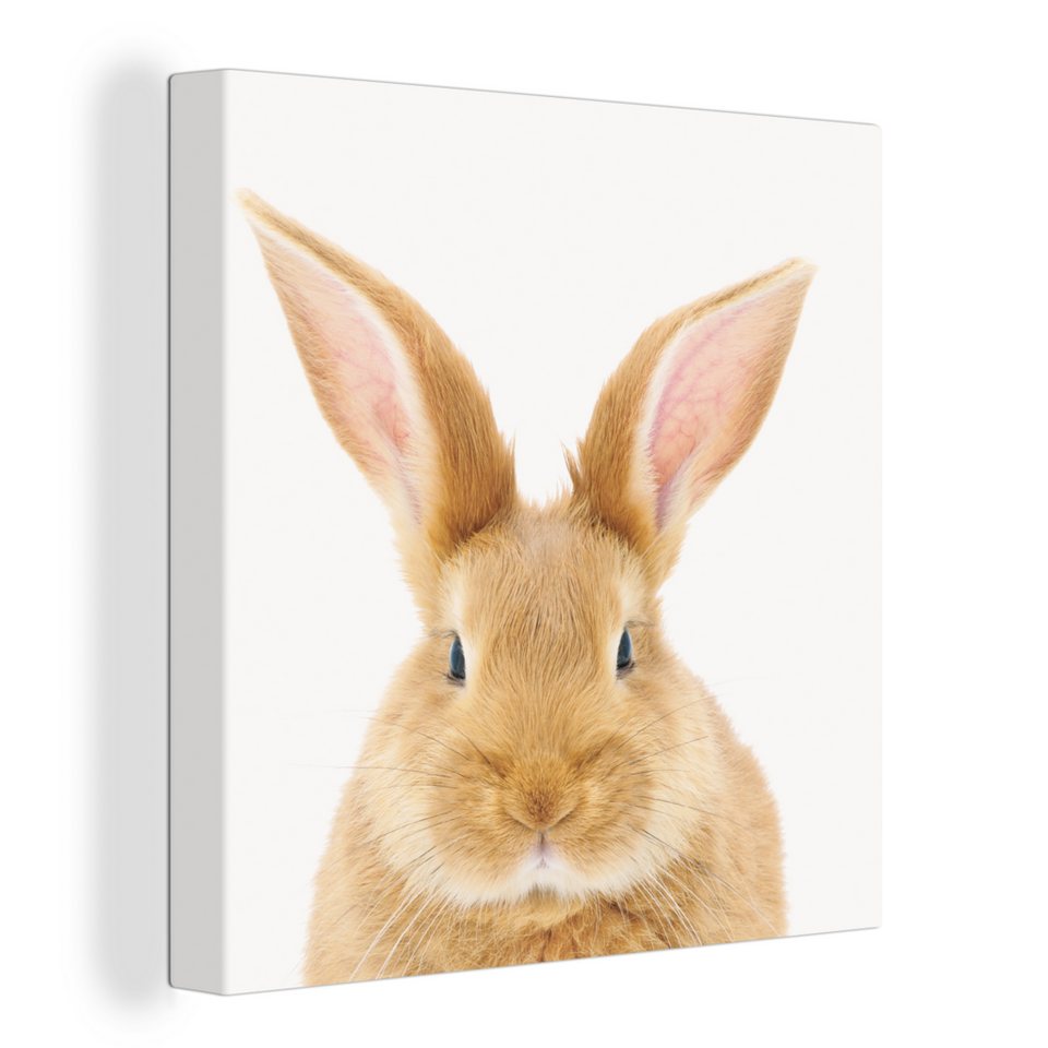 Onemillioncanvasses® Leinwandbild Kinder Kaninchen Kind Mädchen