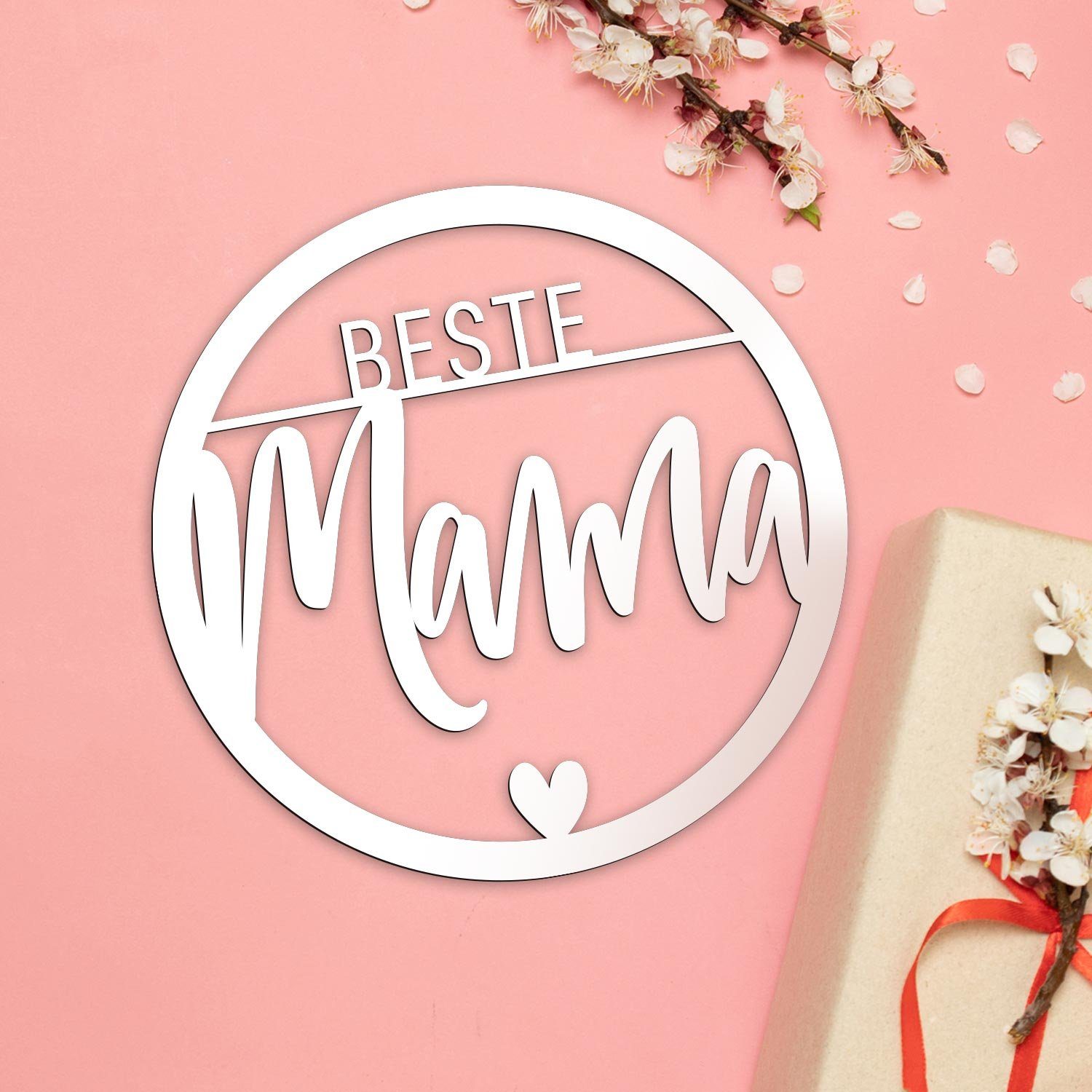 Namofactur Wanddekoobjekt Deko Holzreifen Schrift "Beste Mama" Text aus ...