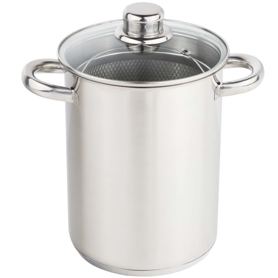 Hi Suppentopf Spargeltopf 4 L Silber